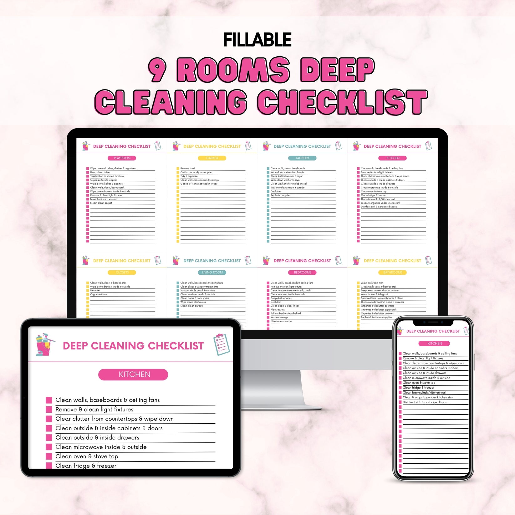 9 Room Deep Cleaning Checklist – Shop The Cleaning Mommy
