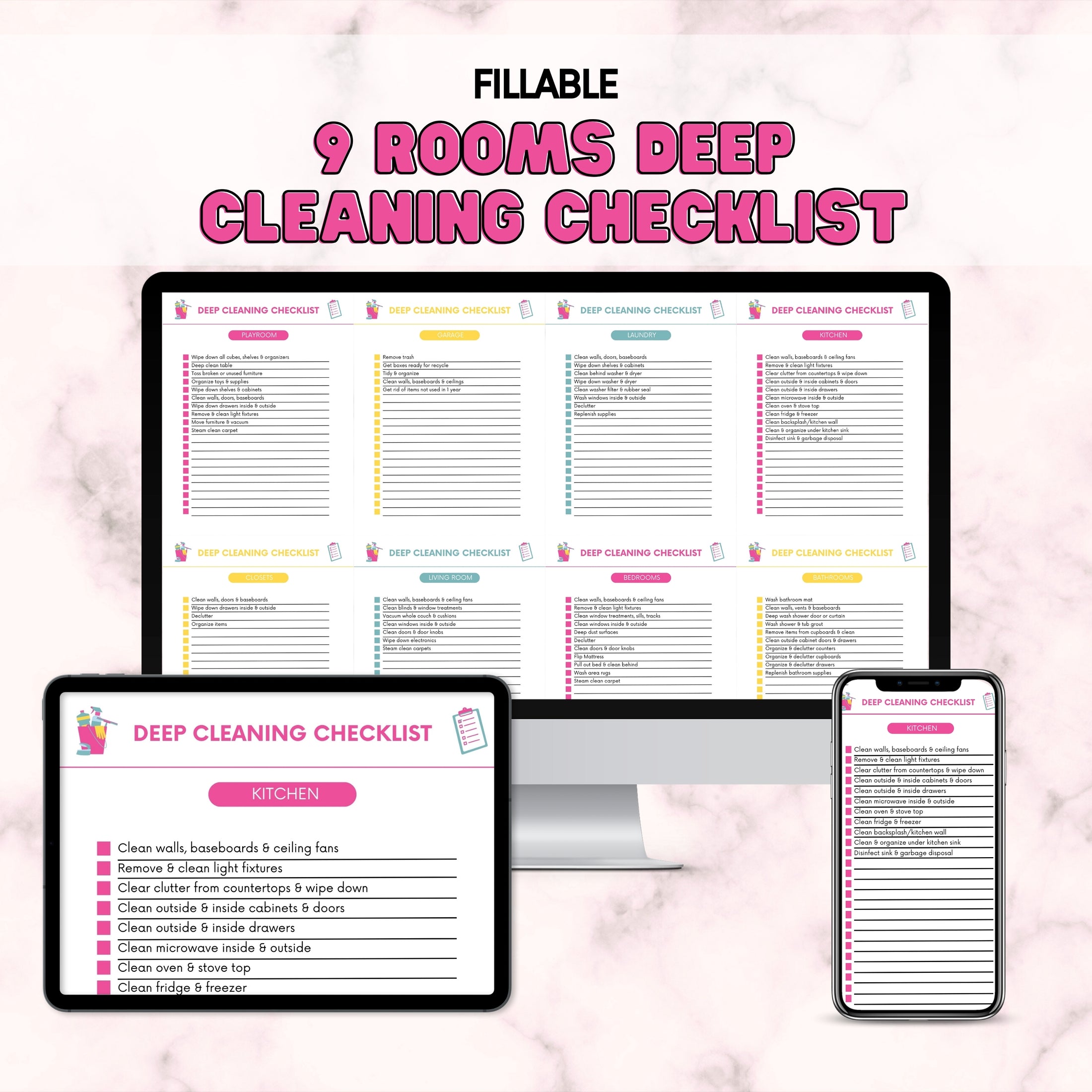 9 Room Deep Cleaning Checklist – Shop The Cleaning Mommy