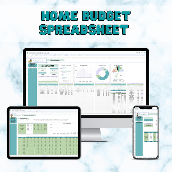 Home Finance/ Budget Spreadsheet – Shop The Cleaning Mommy